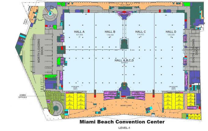 Miami Beach Convention Center Floor Plan | Miami Beach Convention Centers